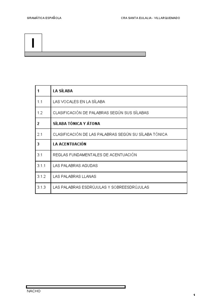 Reglas de Acentuación y Sílabas | PDF | Sílaba | Vocal