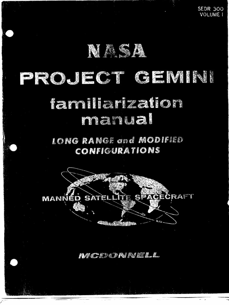 Project Gemini Familiarization Manual Vol1 | PDF | Project Gemini ...