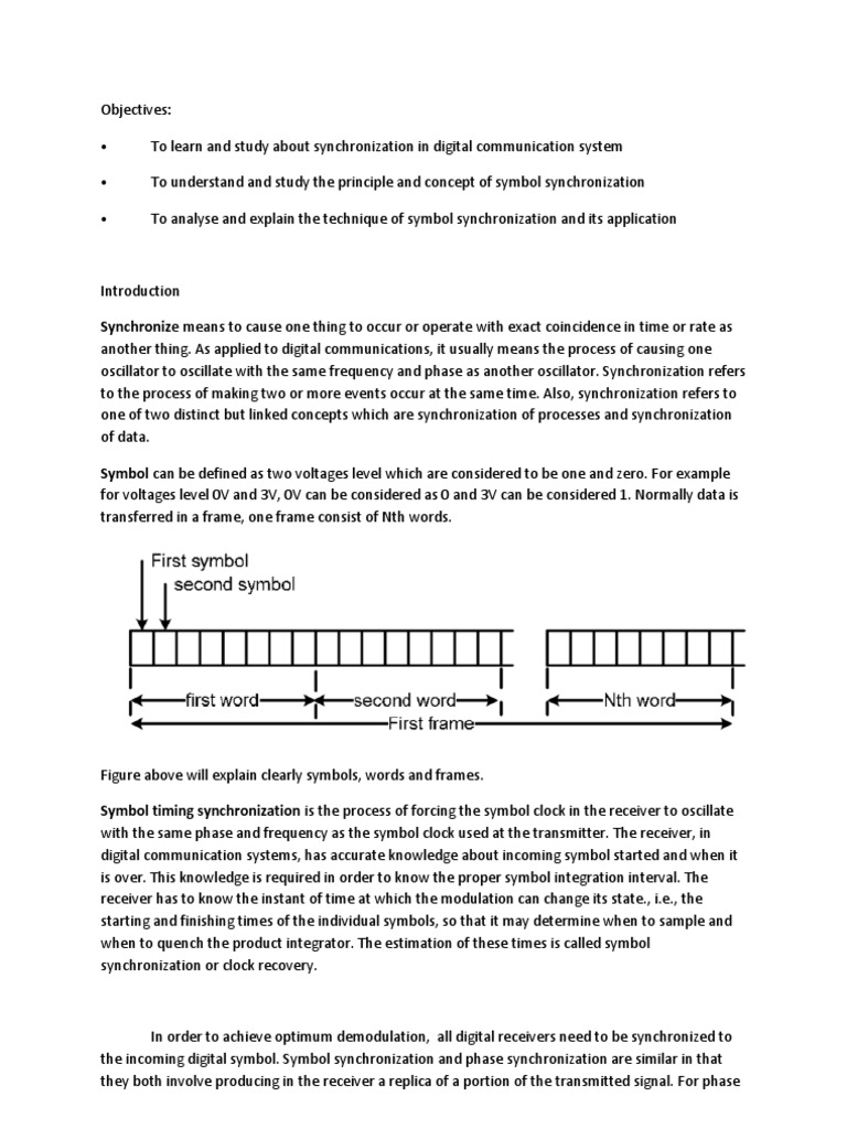 Introduction | PDF | Synchronization | Signal (Electrical Engineering)