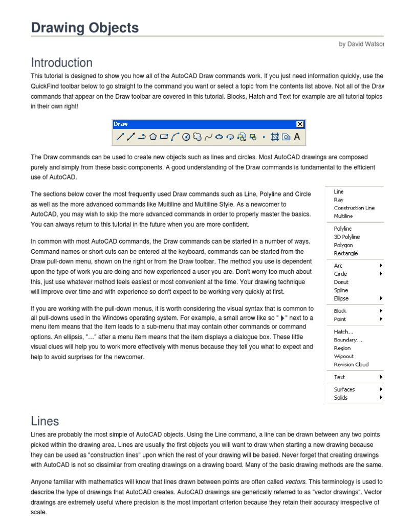 Step by Step AutoCAD Tutorial - Download To See Document | PDF | Circle ...