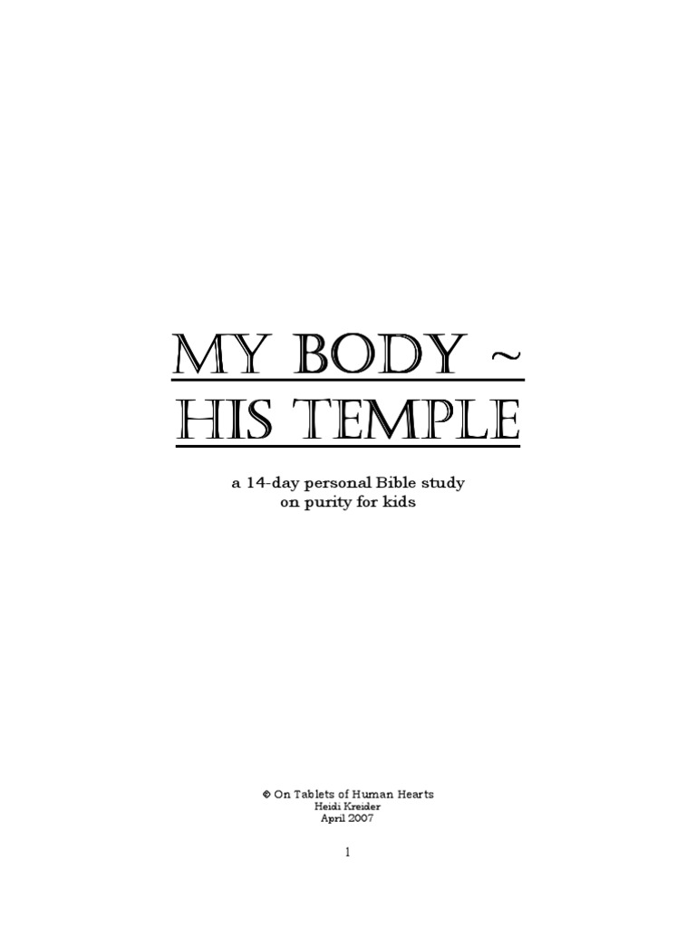 My Body His Temple | PDF | The Gospel | Paul The Apostle