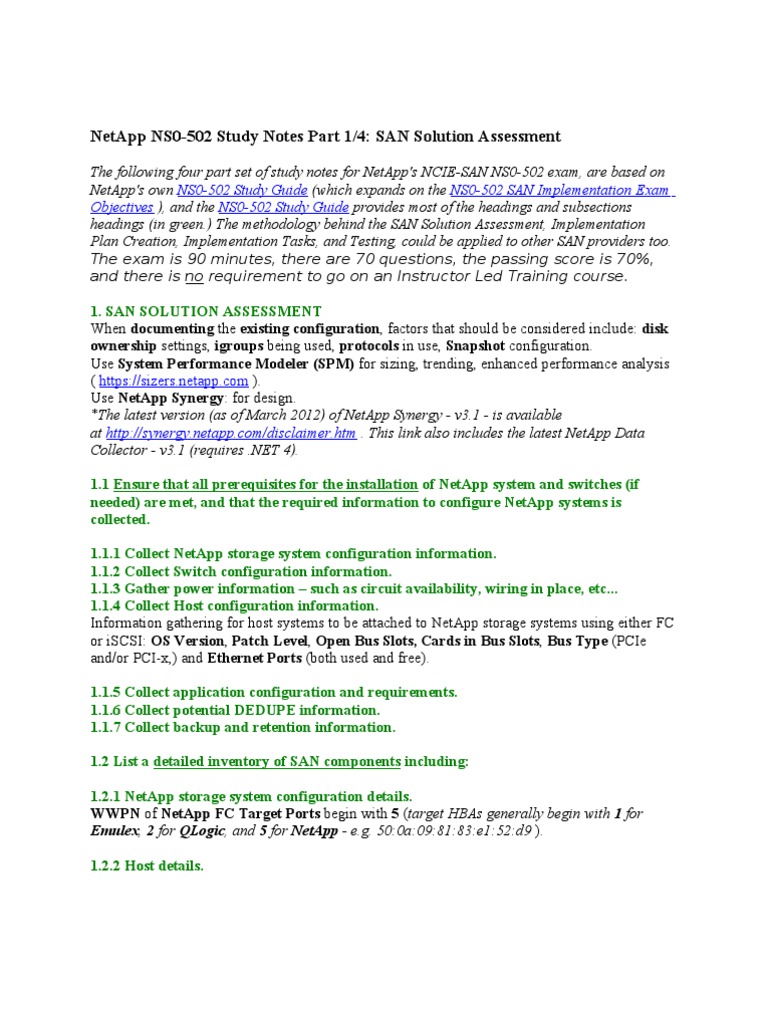 SAN Solution Assessment | Download Free PDF | Network Topology ...