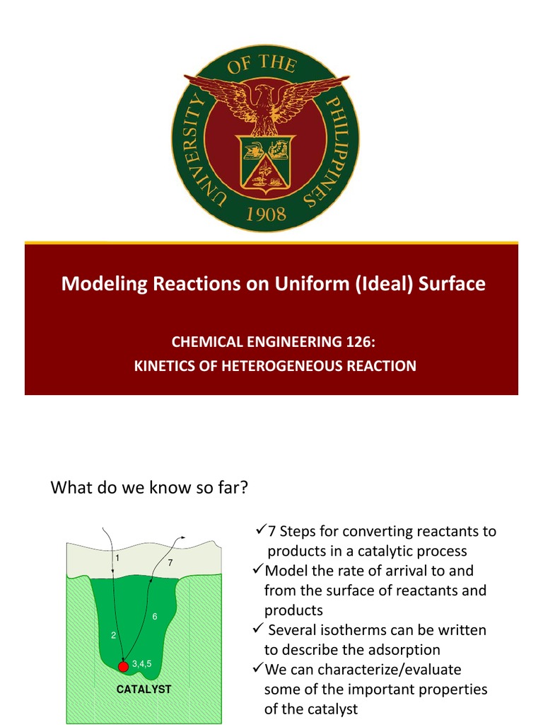 Modeling Reactions On Uniform Surfaces | PDF | Catalysis | Chemical ...