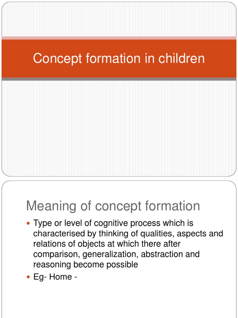 Concept Formation in Children | Concept | Cognition