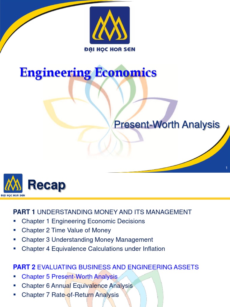 Present-Worth Analysis in Engineering Economics | PDF | Investing | Money