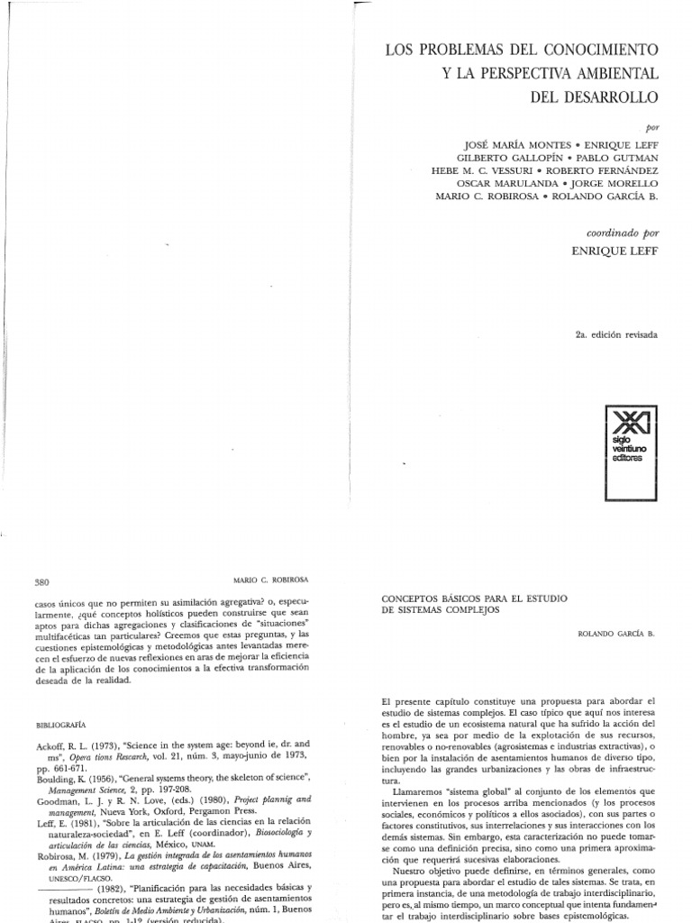 Conceptos Basicos para El Estudio de Sistemas Complejos Rolando-Garcia | PDF