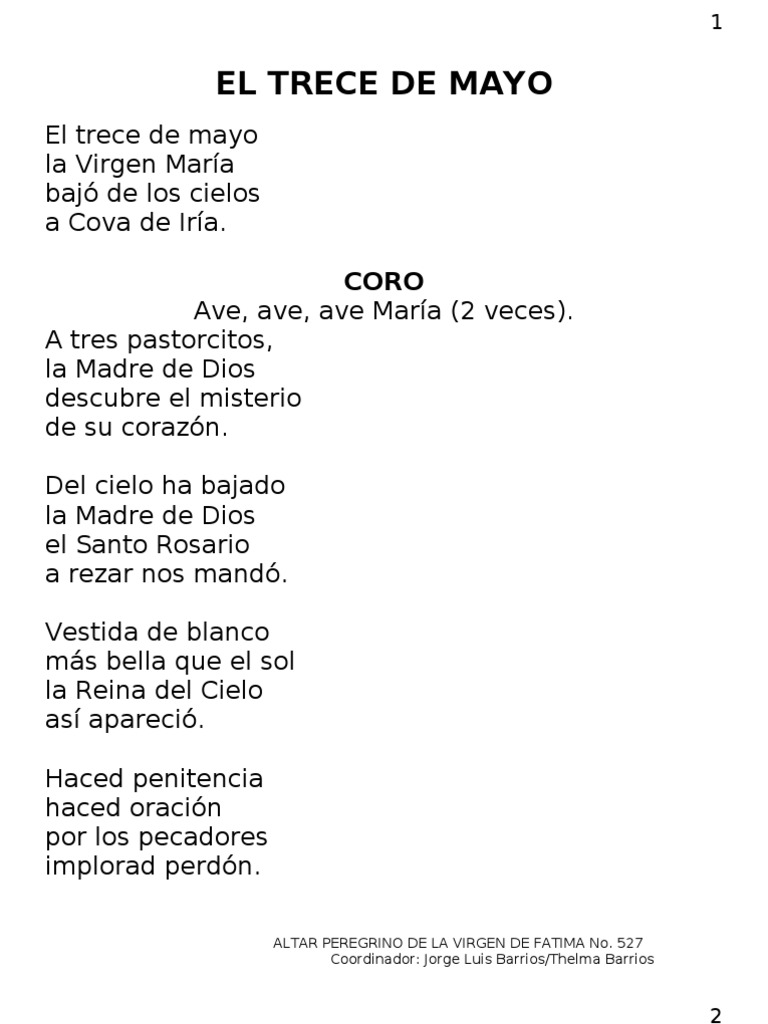 Cantos A La Virgen | PDF | María, madre de Jesús | Espiritualidad