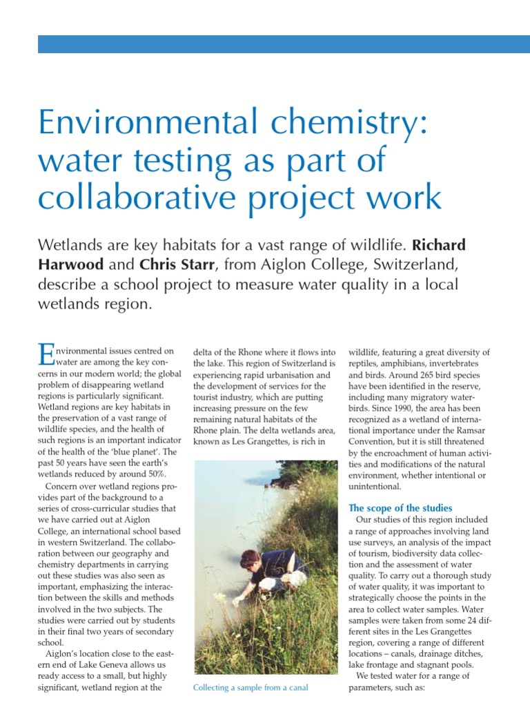 Water Quality Study in Swiss Wetlands | PDF | Science & Mathematics