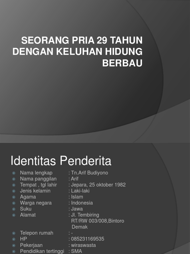 Hidung Berbau dan Ingus Kuning Kental | PDF