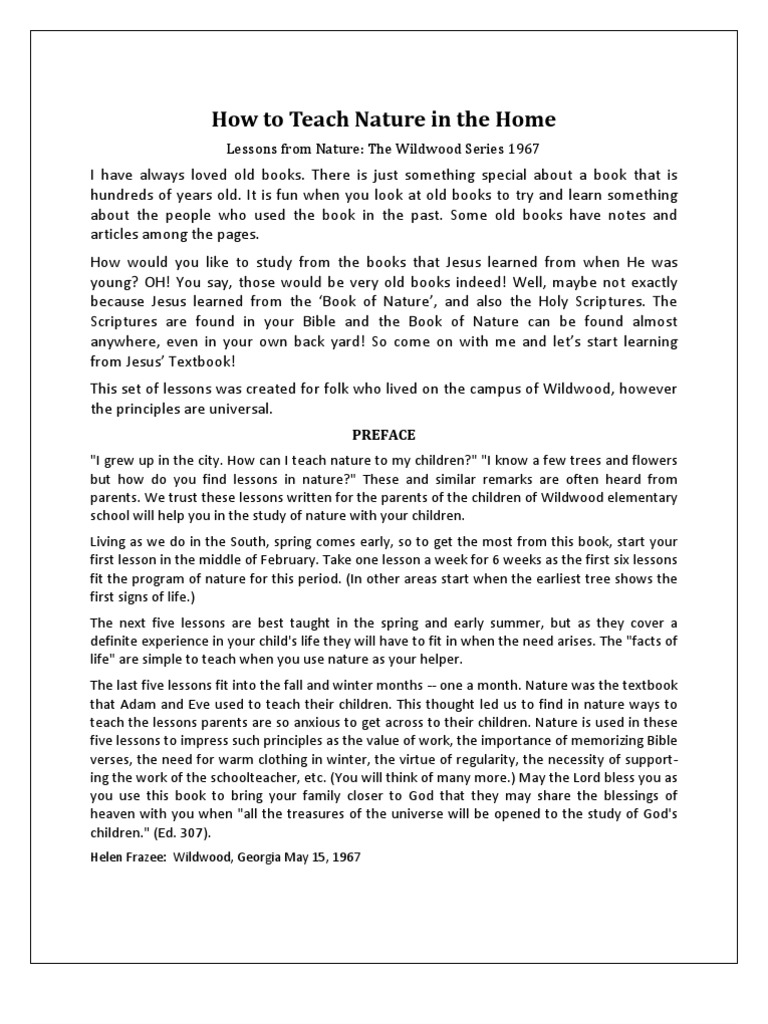 Lessons From Nature | PDF | Trees | Flowers