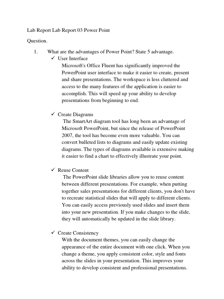 Lab Report Power Point | PDF | Microsoft Power Point | Operating System ...