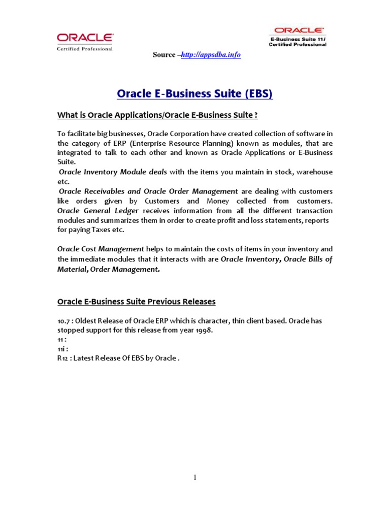 Oracle EBS R12 Architecture | PDF