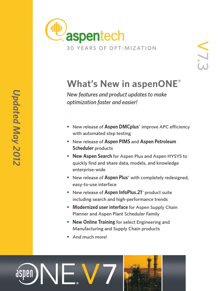 What Is New in AspenONE V7.3 Brochure | PDF | Simulation | Automation