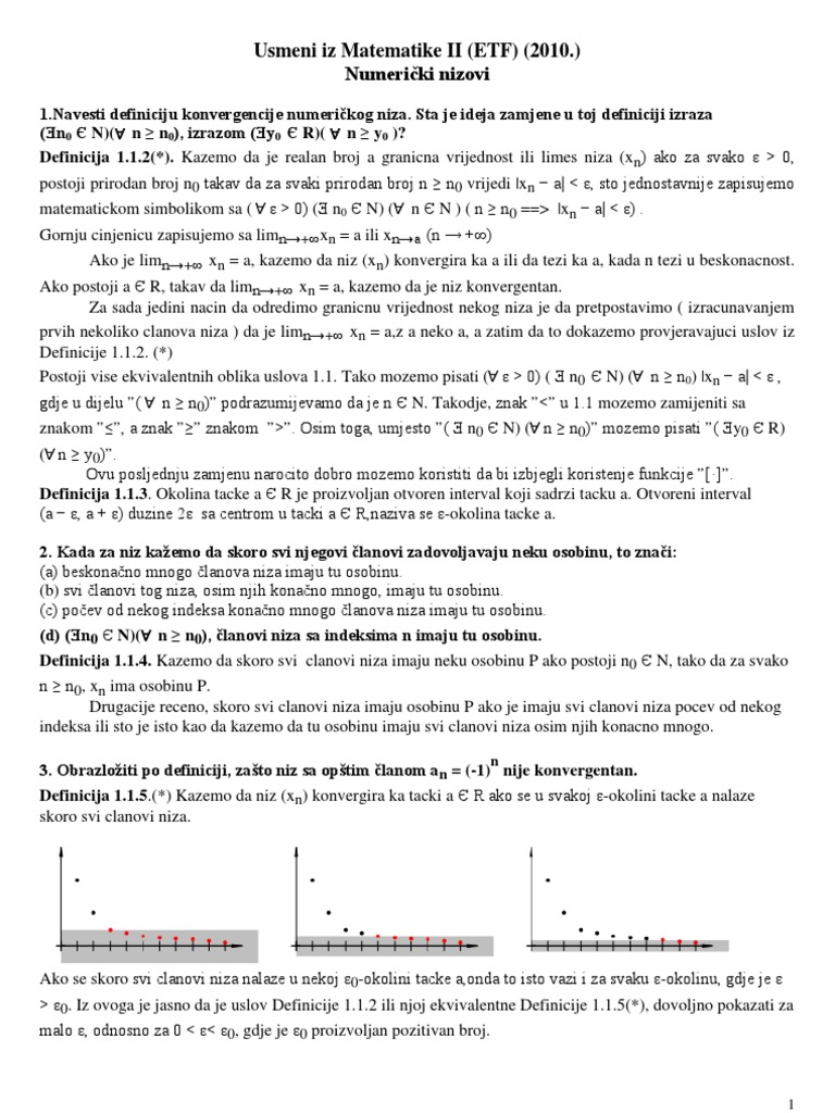 Matematika 2 - Skripta Za Usmeni Ispit | PDF