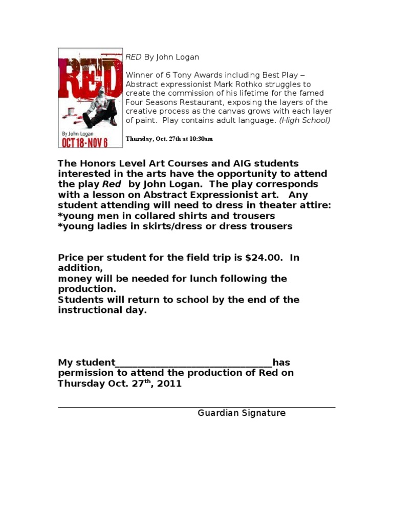 RED by John Logan | PDF