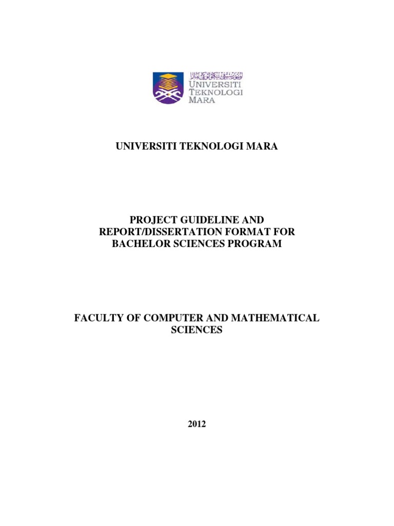 UiTM Project Report Guidelines | PDF | Citation | Theory