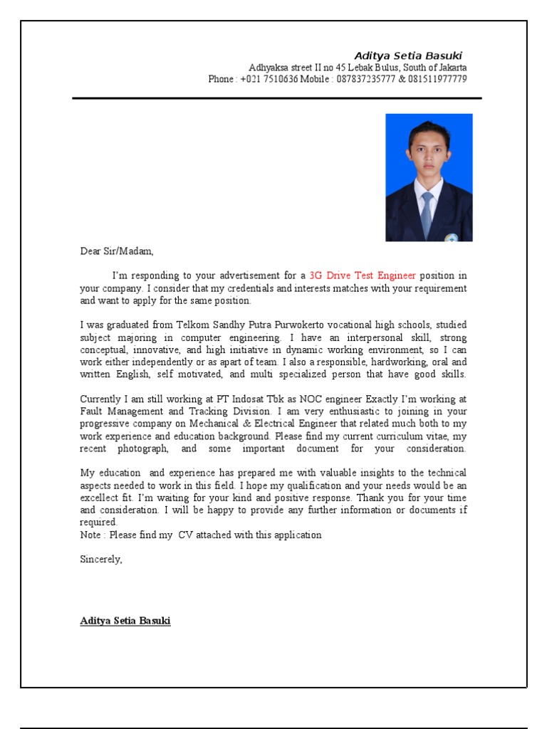 Application Letter + CV | PDF | Personal Computers | Microsoft