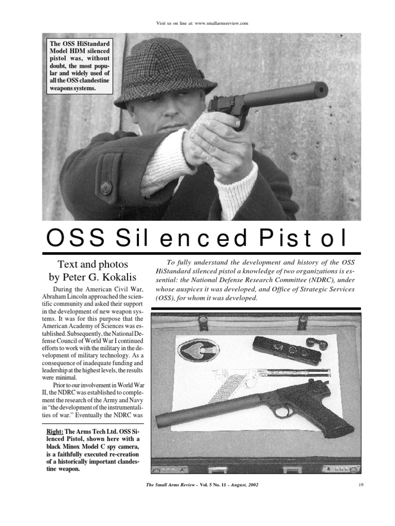 OSS Silenced Pistol | PDF | Office Of Strategic Services | Cartridge ...
