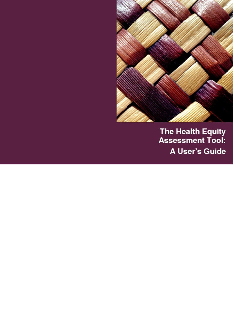 Health Equity Assessment Tool Guide1 | PDF | Social Inequality ...