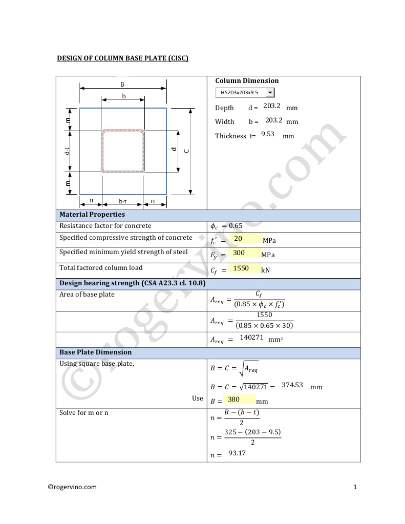 Column Base Plate Design Guide | PDF | Technology & Engineering