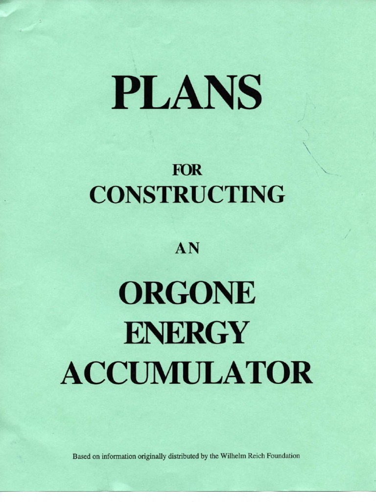 Orgone Energy Accumulator Plans | PDF