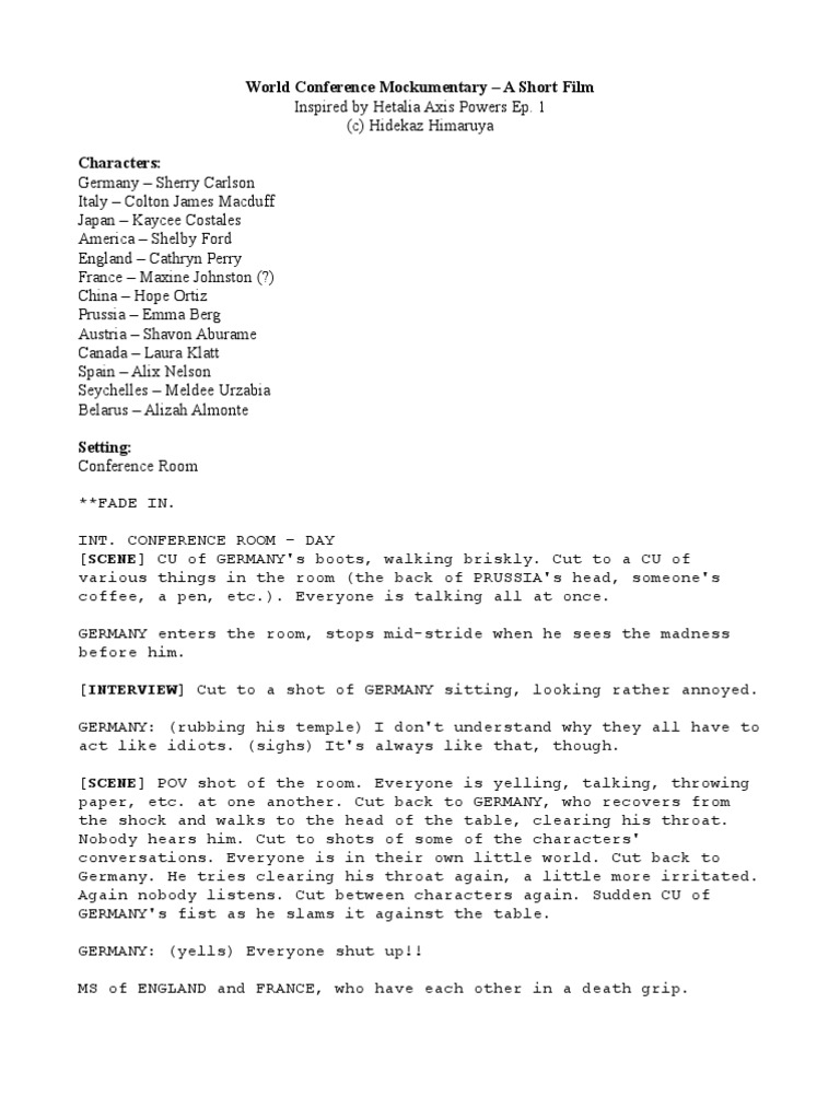 World Conference Mockumentary Script | PDF | Waste | Nature