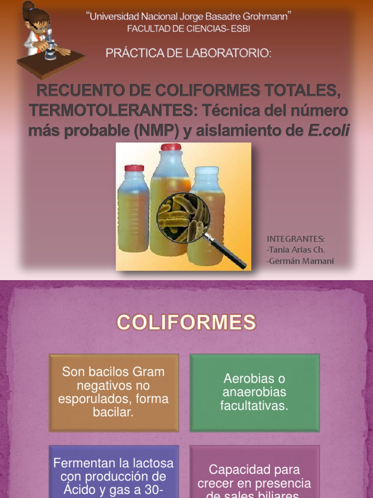 103266924 Recuento de Coliformes Totales y Termotolerantes E COLI[1 ...