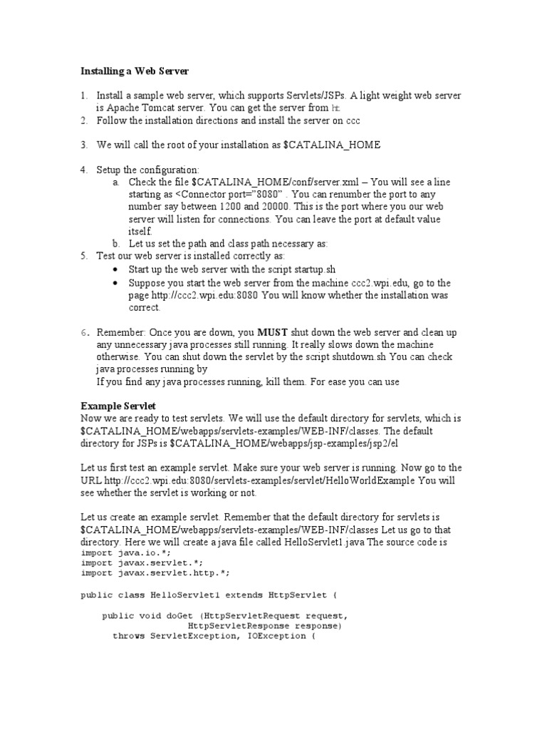 Project Interface | PDF | Java Servlet | Web Server