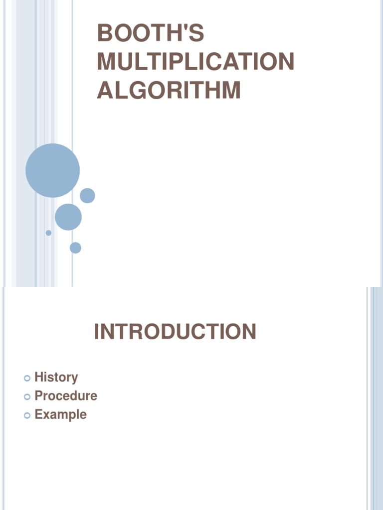 Booths Multiplication Algorithm | PDF | Multiplication | Algorithms And ...