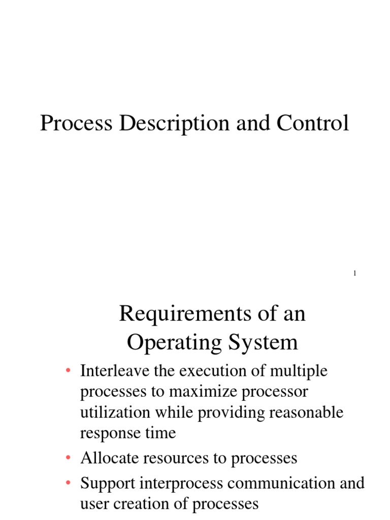 Process Description and Control | PDF | Process (Computing) | Operating System