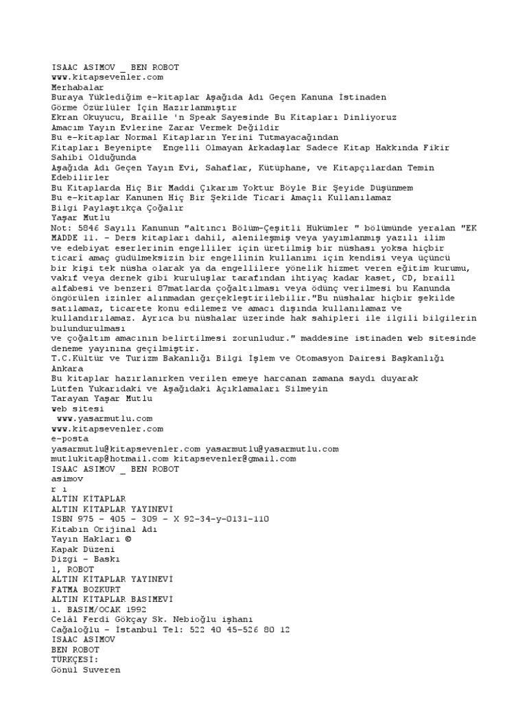 Ben Robot | PDF