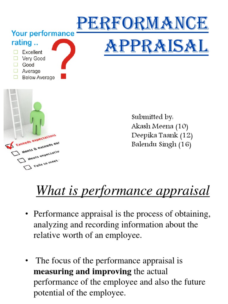 Performance Appraisal Final Ppt | Performance Appraisal | Human ...