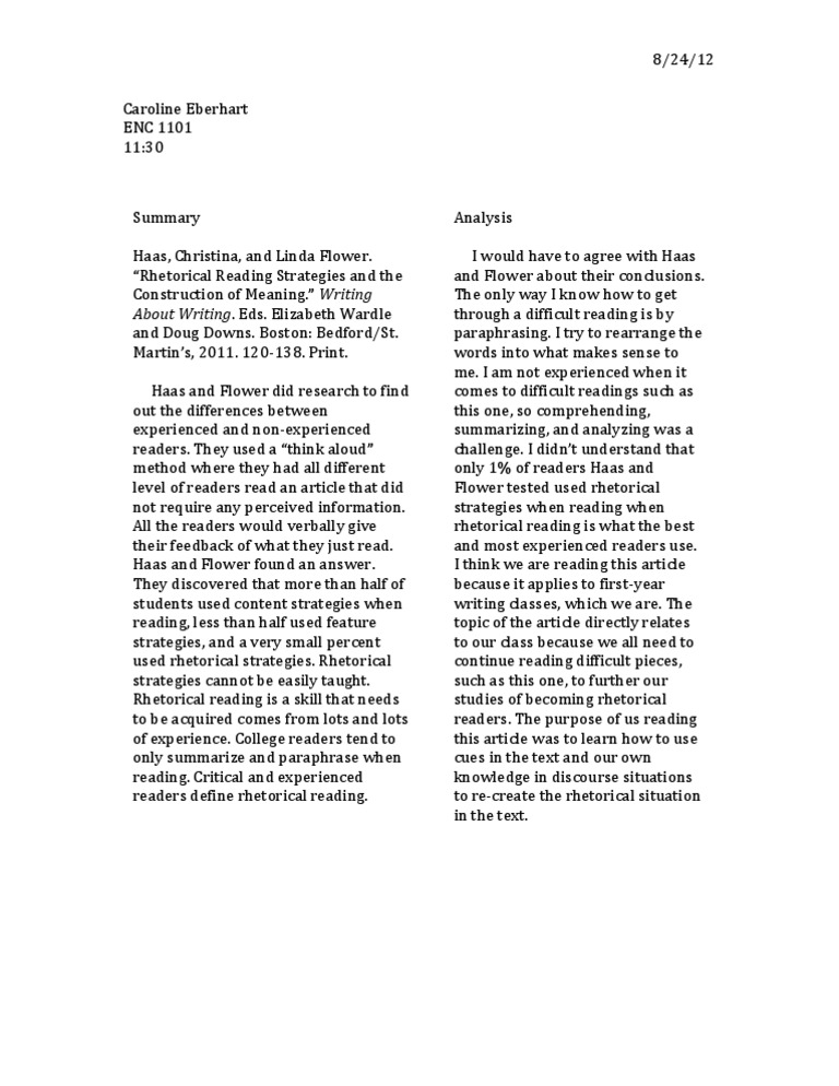 About Writing. Eds. Elizabeth Wardle | PDF
