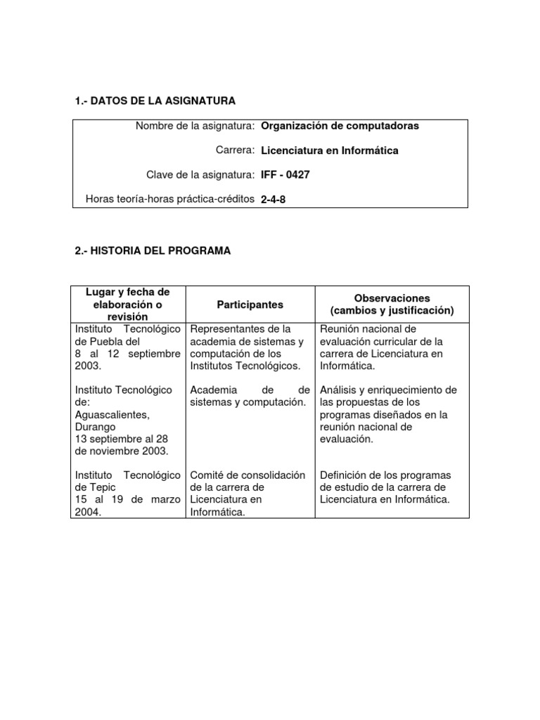 Organizacion de Computadoras | PDF | Unidad Central de procesamiento ...