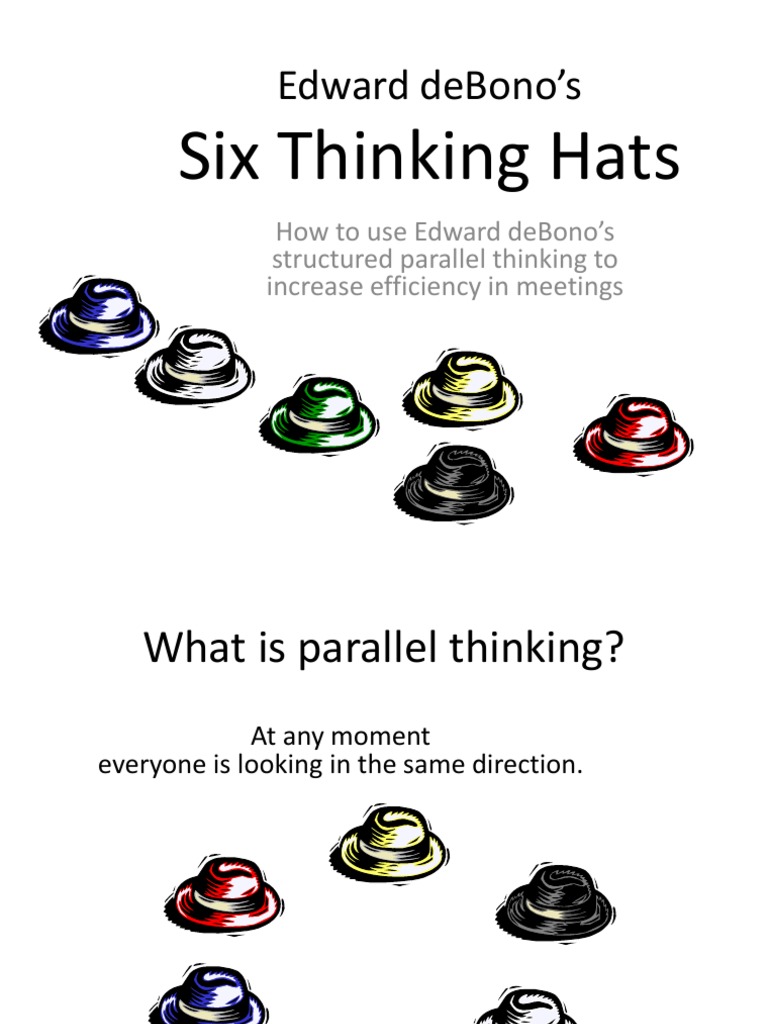 Six Thinking Hats: Edward Debono'S | PDF | Thought | Intuition