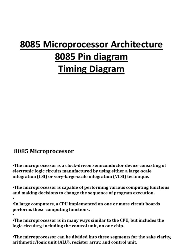 8085 Architecture | PDF | Central Processing Unit | Input/Output