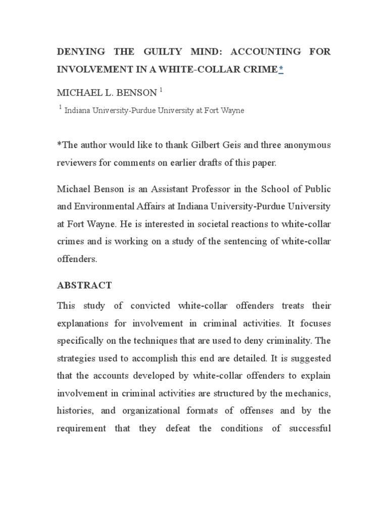 Denying The Guilty Mind | PDF | Prosecutor | Crime & Violence