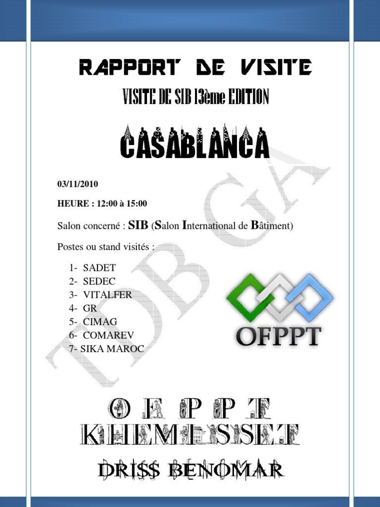 Rapport de Visite SIB Maroc | PDF | Béton | Poutre (Structure)