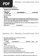 Student-Led Conference Template | PDF