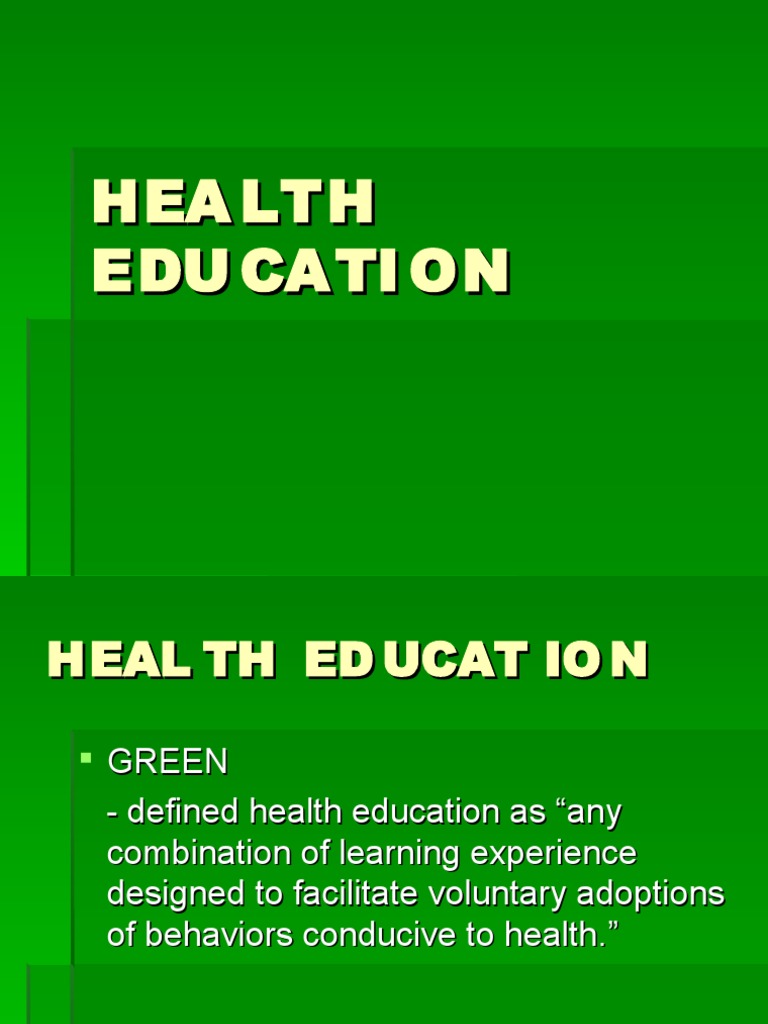 Health Education Overview and Scope | PDF
