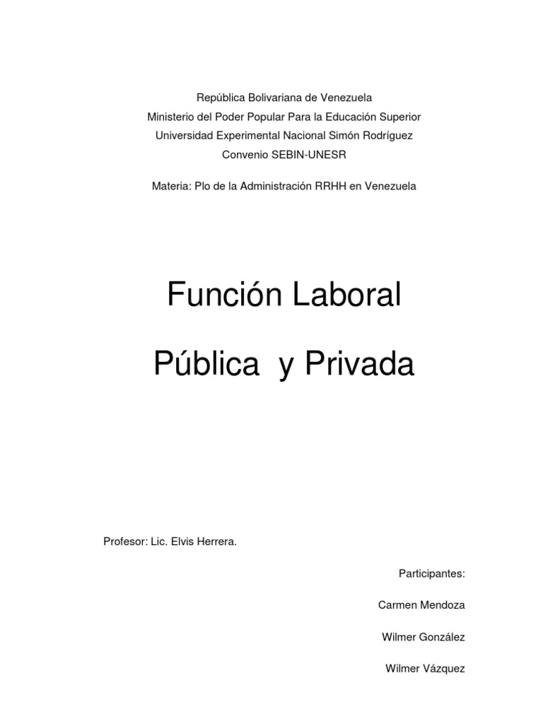 Funcion Laboral | Descargar gratis PDF | Salario | Motivación