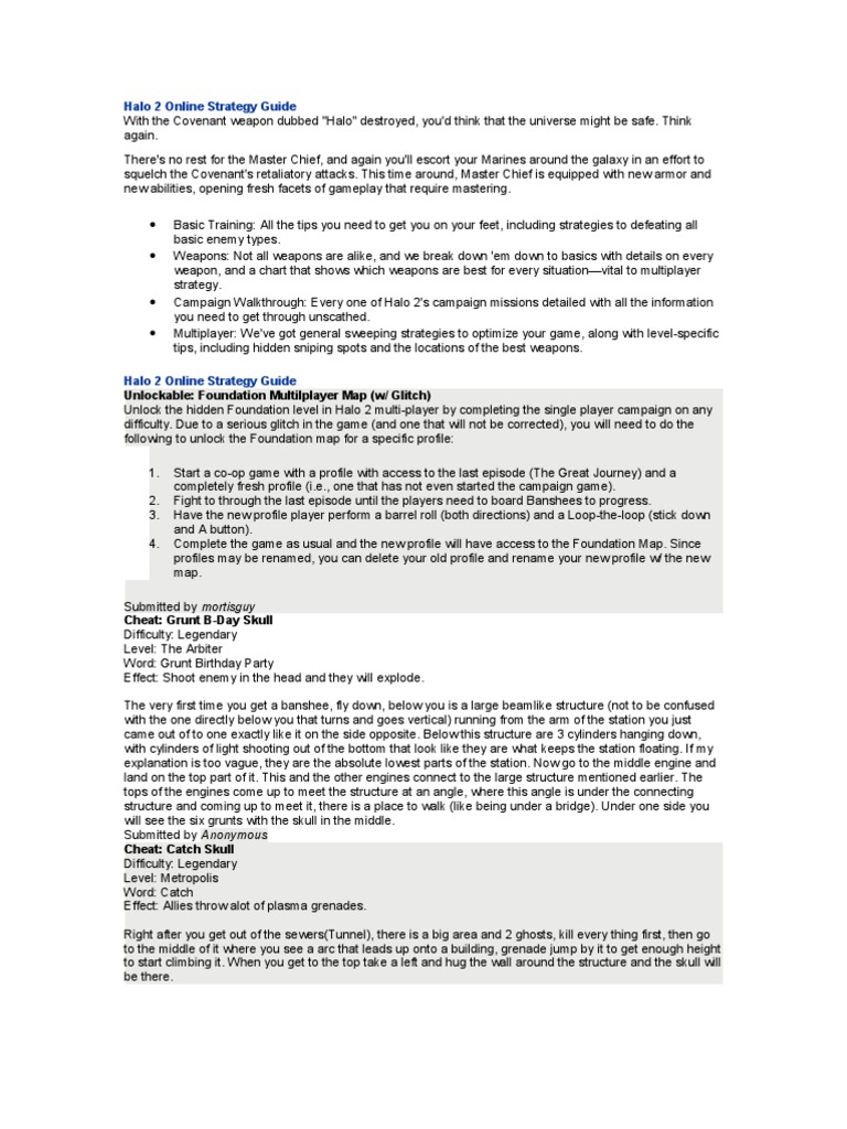 Halo 2 Online Strategy Guide | PDF | Leisure | Armed Conflict