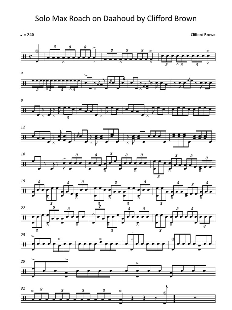 Solo Max Roach On Daahoud | PDF