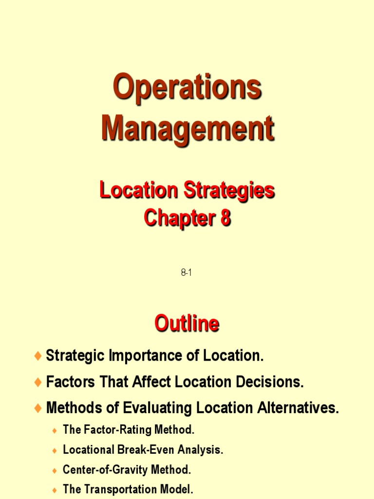 Operations Management: Location Strategies | PDF | Labour Economics ...