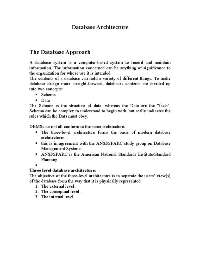 Dbms Architecture, Dbms Languages, Data Independence | PDF | Databases | Conceptual Model