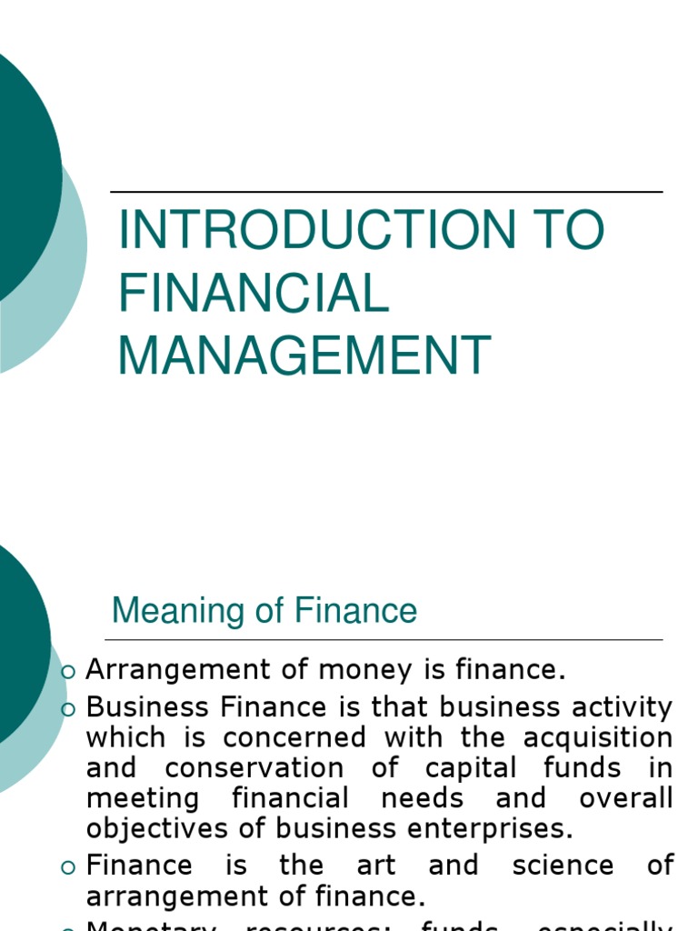 Introduction To Financial Management | PDF