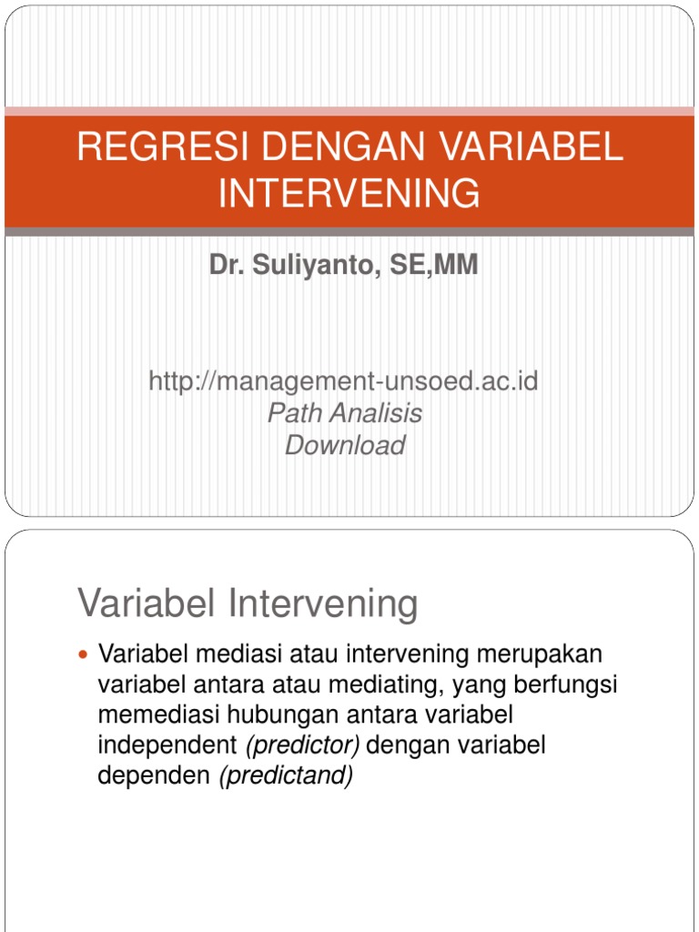 Analisis Regresi Variabel Intervening | PDF | Metode & Bahan Ajar ...