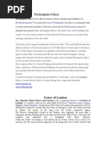History of Buckingham Palace | PDF | Monarchy | British Monarchy