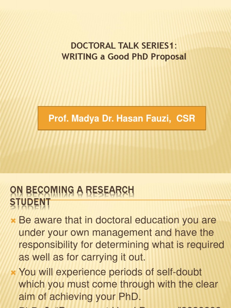 Writing an Effective PhD Proposal Guide | PDF | Doctor Of Philosophy ...
