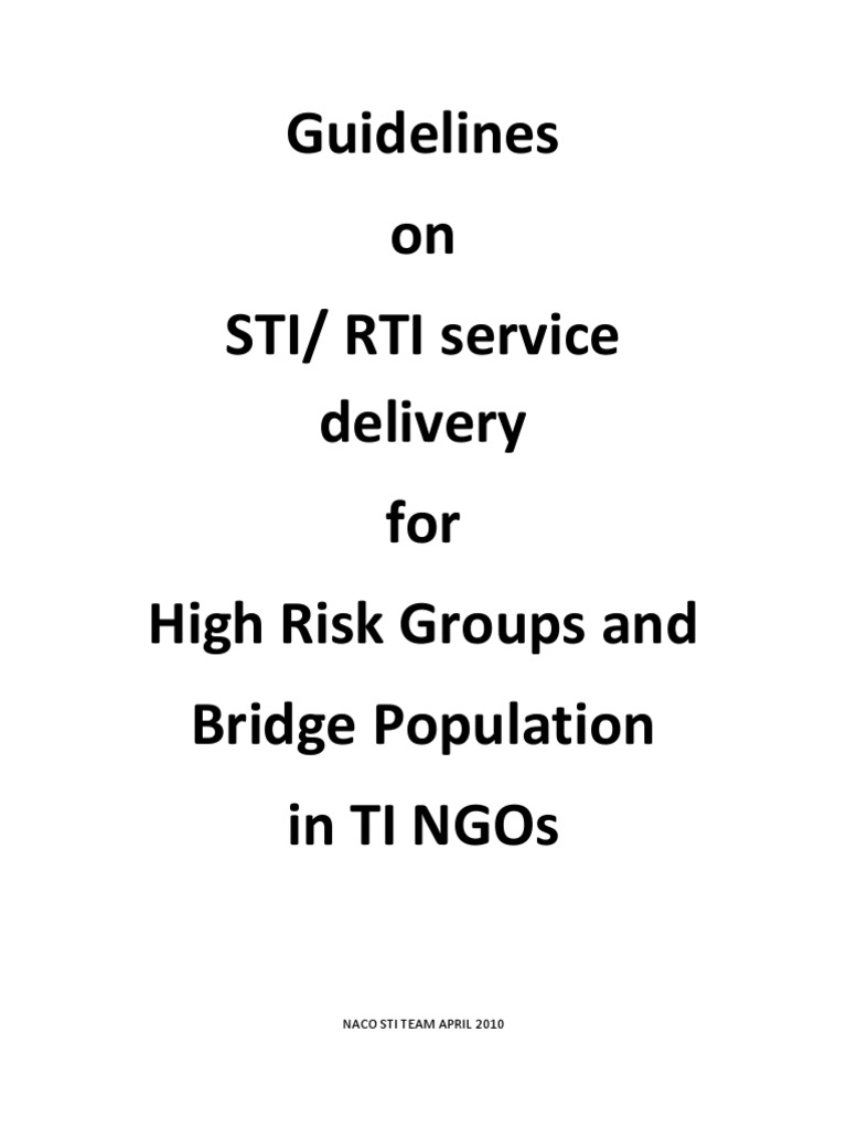 NACO STI Guidelines for High-Risk Groups | PDF | Sexually Transmitted ...